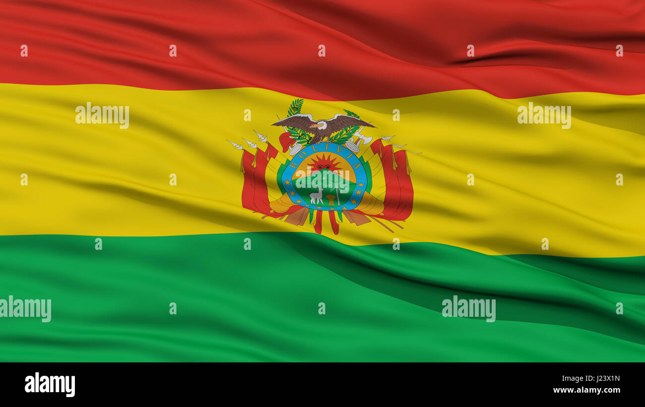 Closeup Bolivia Flag Stock Photo - Alamy