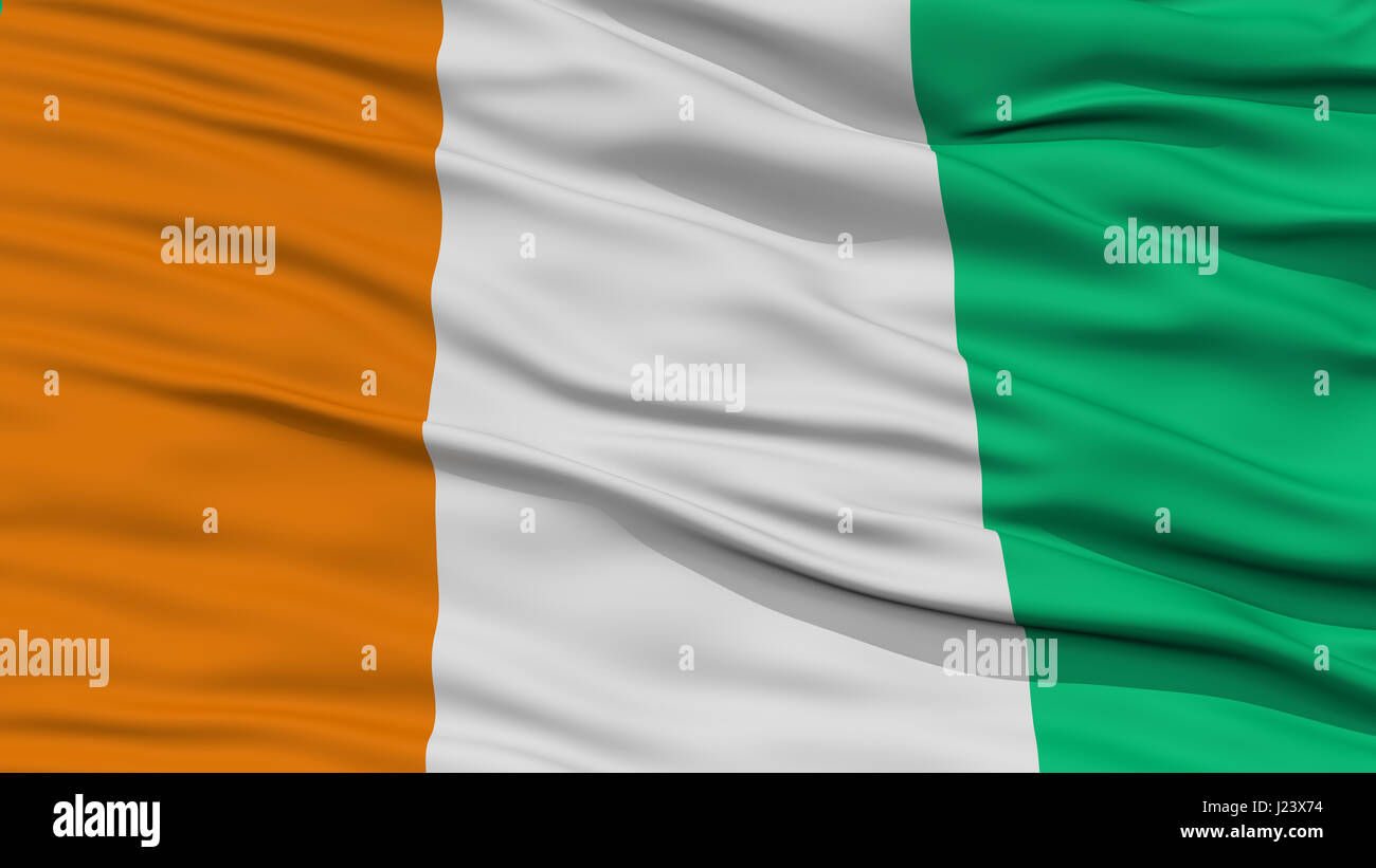 Closeup Cote dIvoire Flag Stock Photo - Alamy