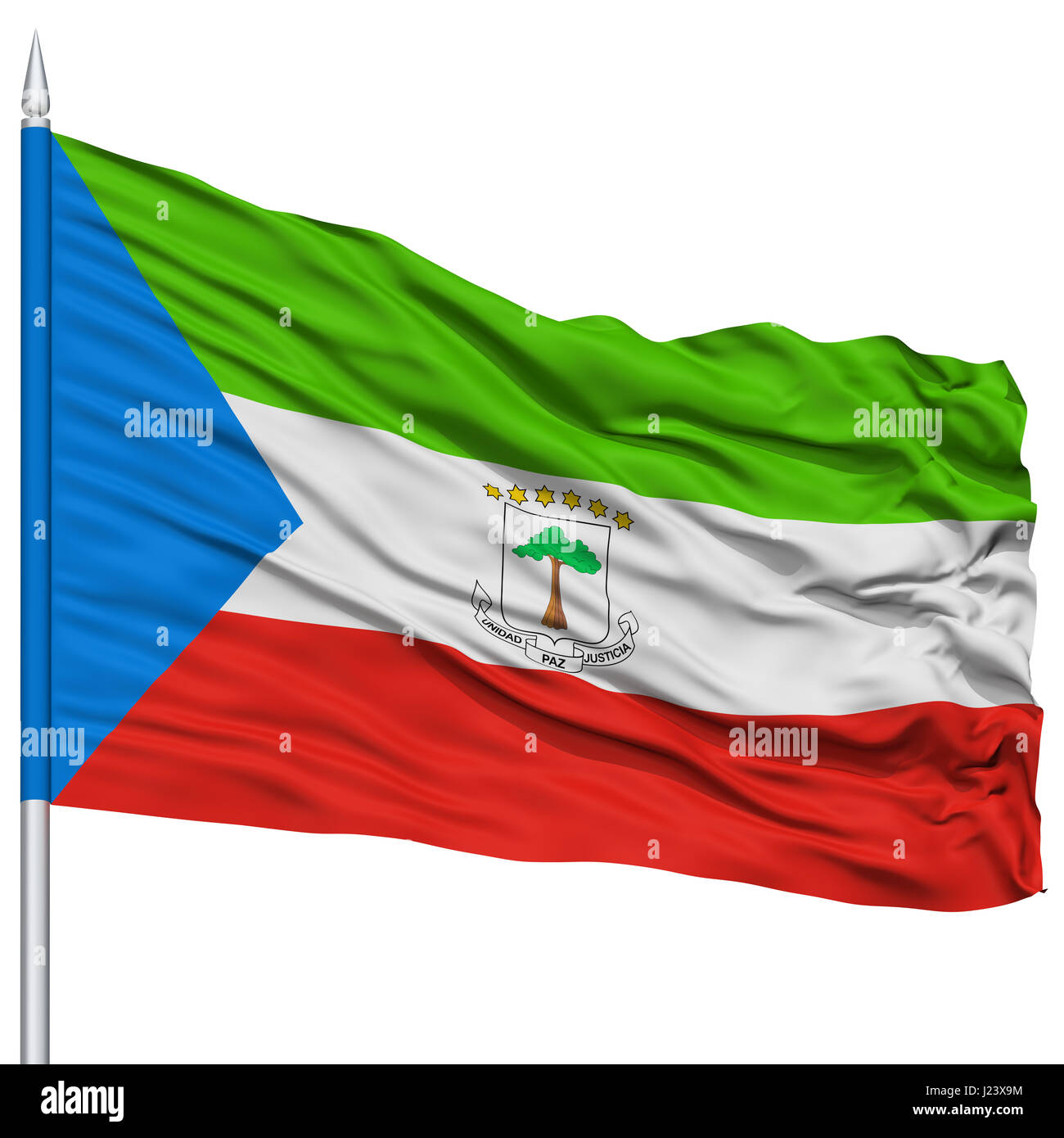 Equatorial guinea flag 3d realistic hi-res stock photography and images ...