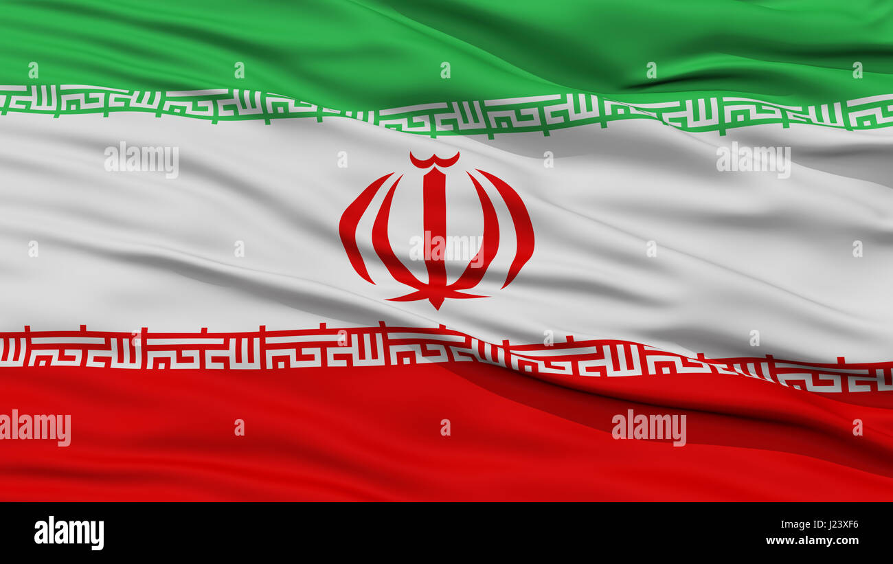 Closeup Iran Flag Stock Photo - Alamy