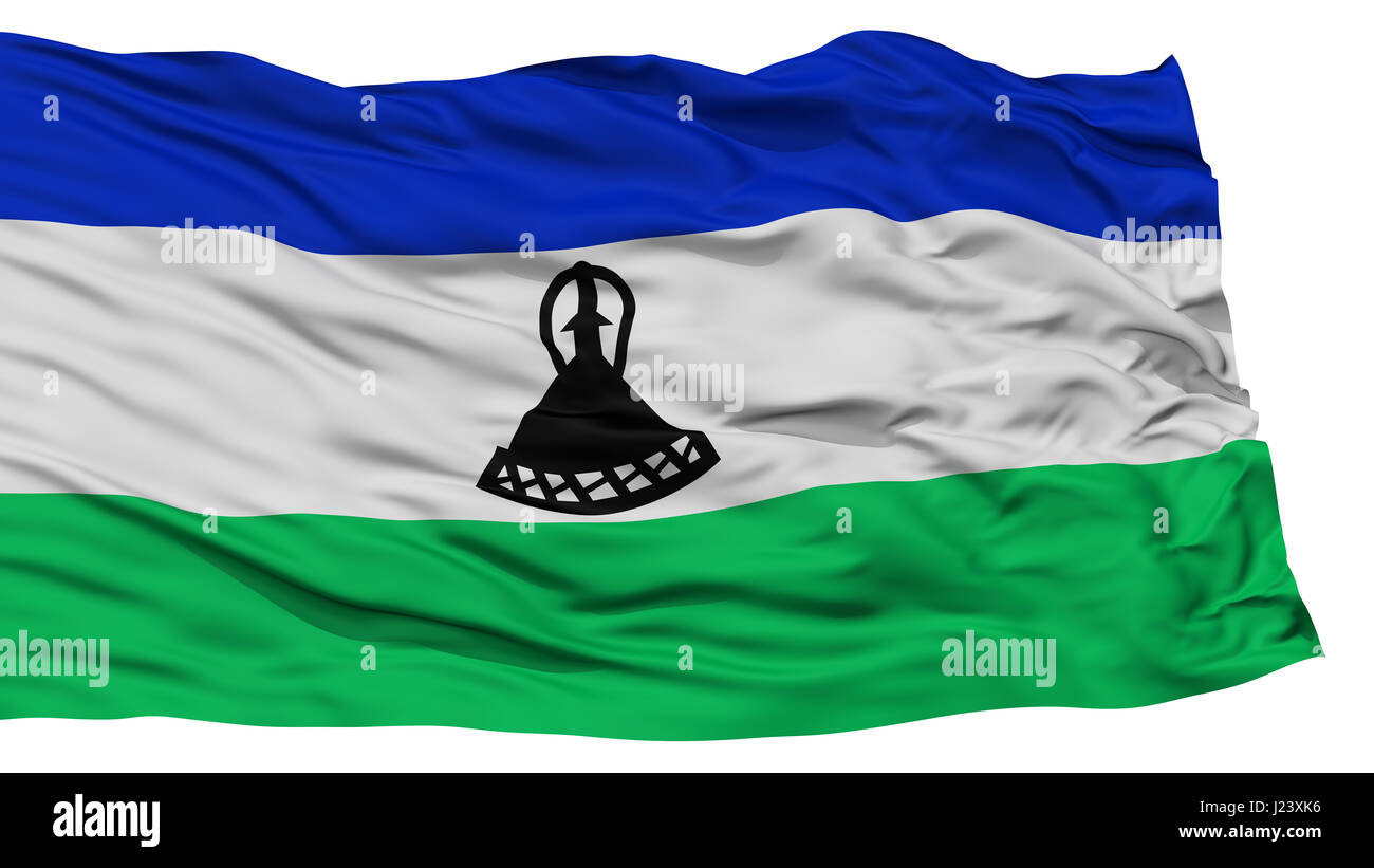 Isolated Lesotho Flag Stock Photo - Alamy