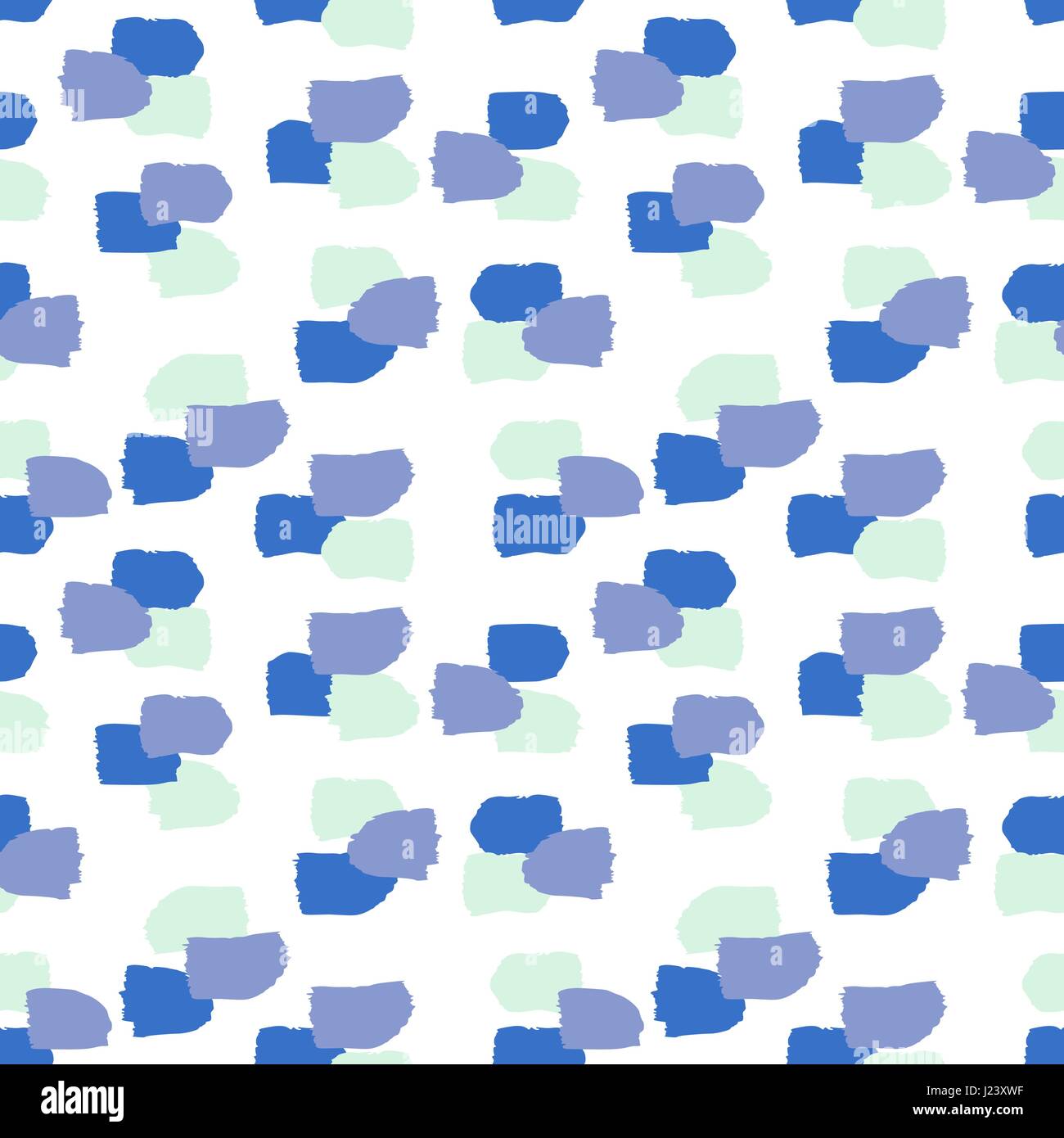 Seamless repeating pattern with brush strokes in blue, mint green and ...