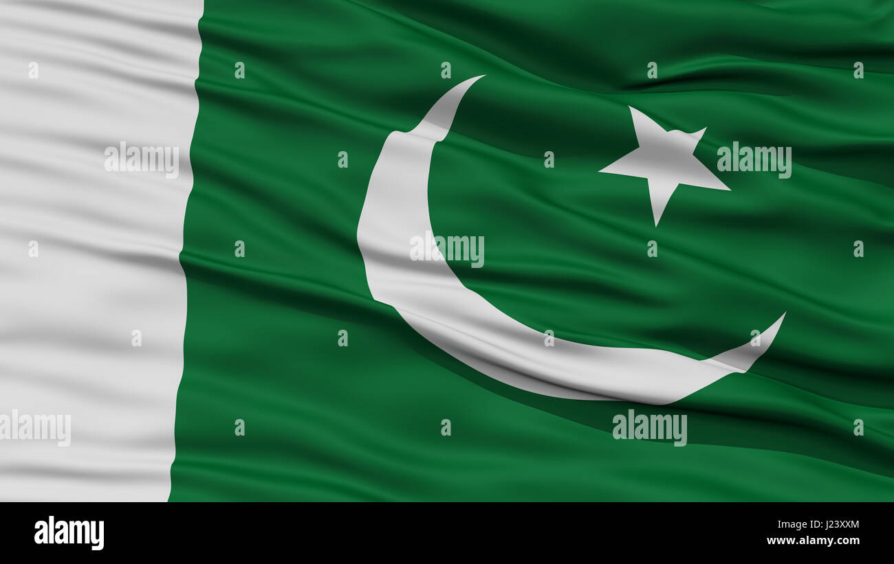 Closeup Pakistan Flag Stock Photo - Alamy
