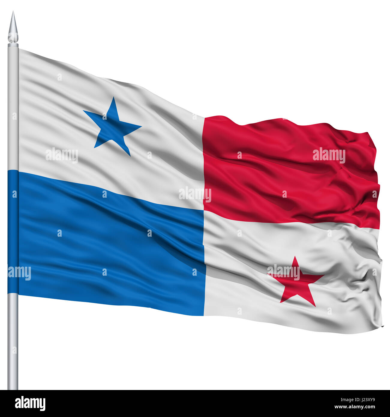 3d render flagpole panama hi-res stock photography and images - Alamy