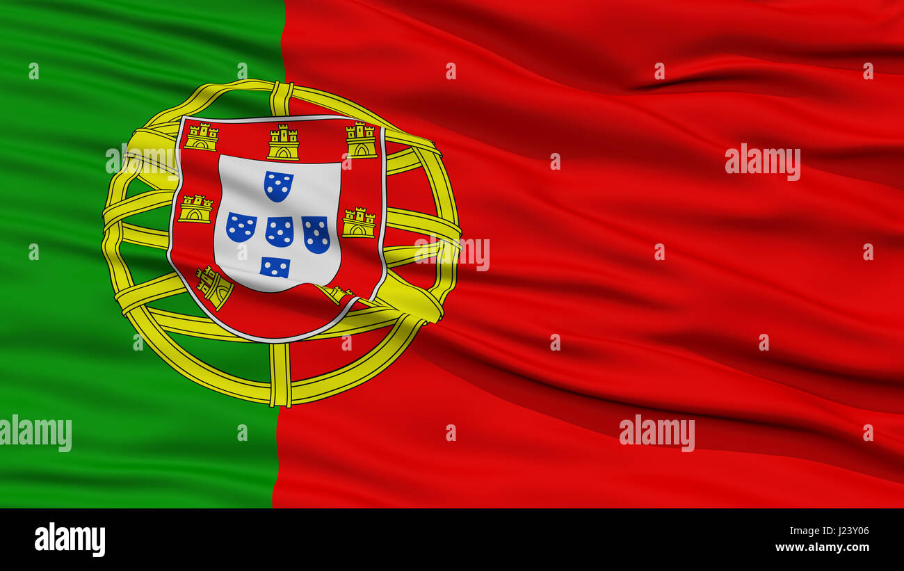 Closeup Portugal Flag Stock Photo - Alamy