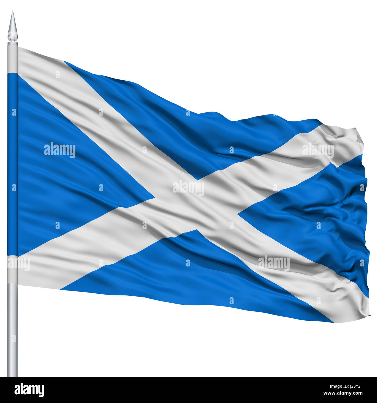 Fluttering flag scotland on hi-res stock photography and images - Alamy