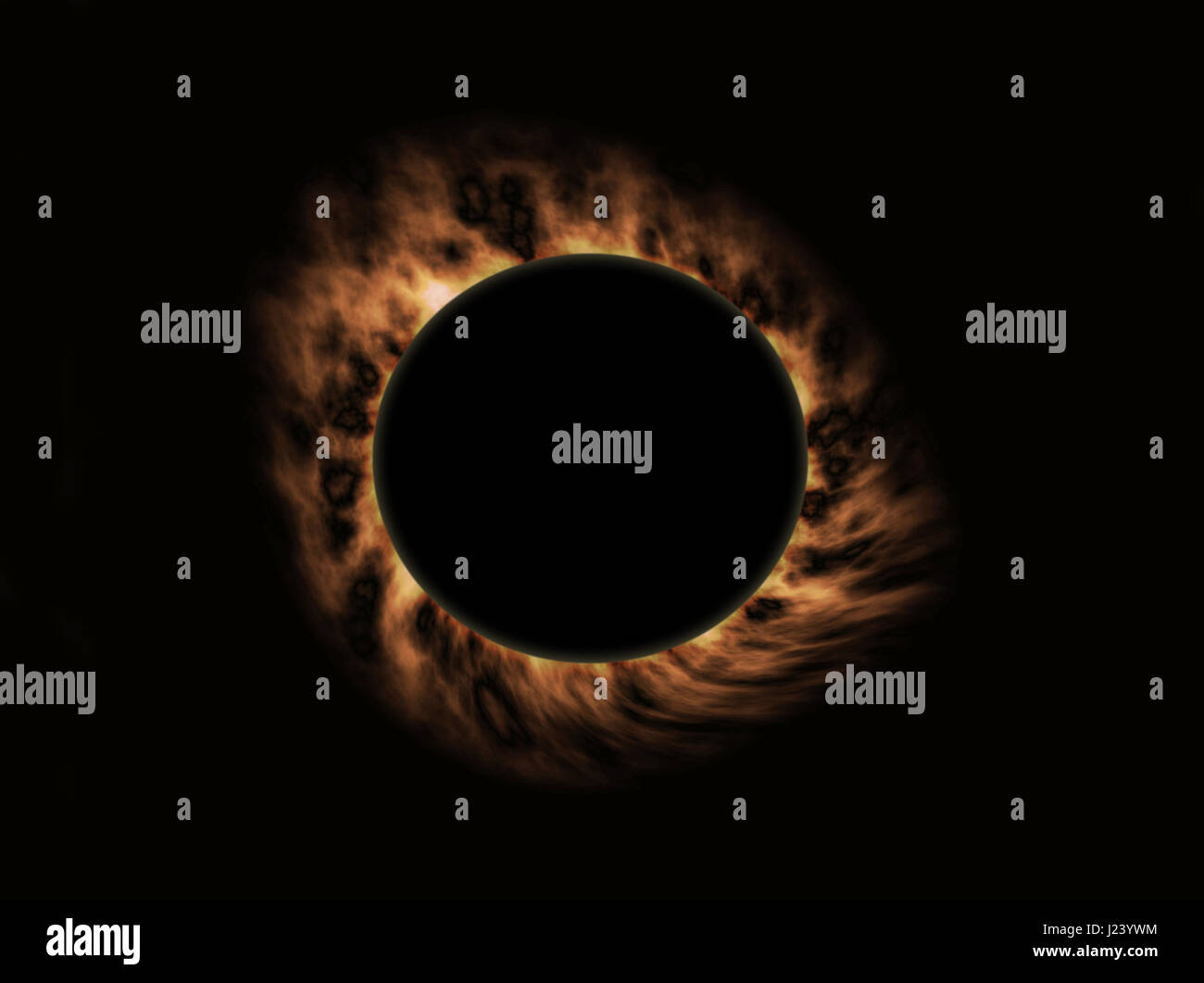 Burning fire eclipse Stock Photo - Alamy