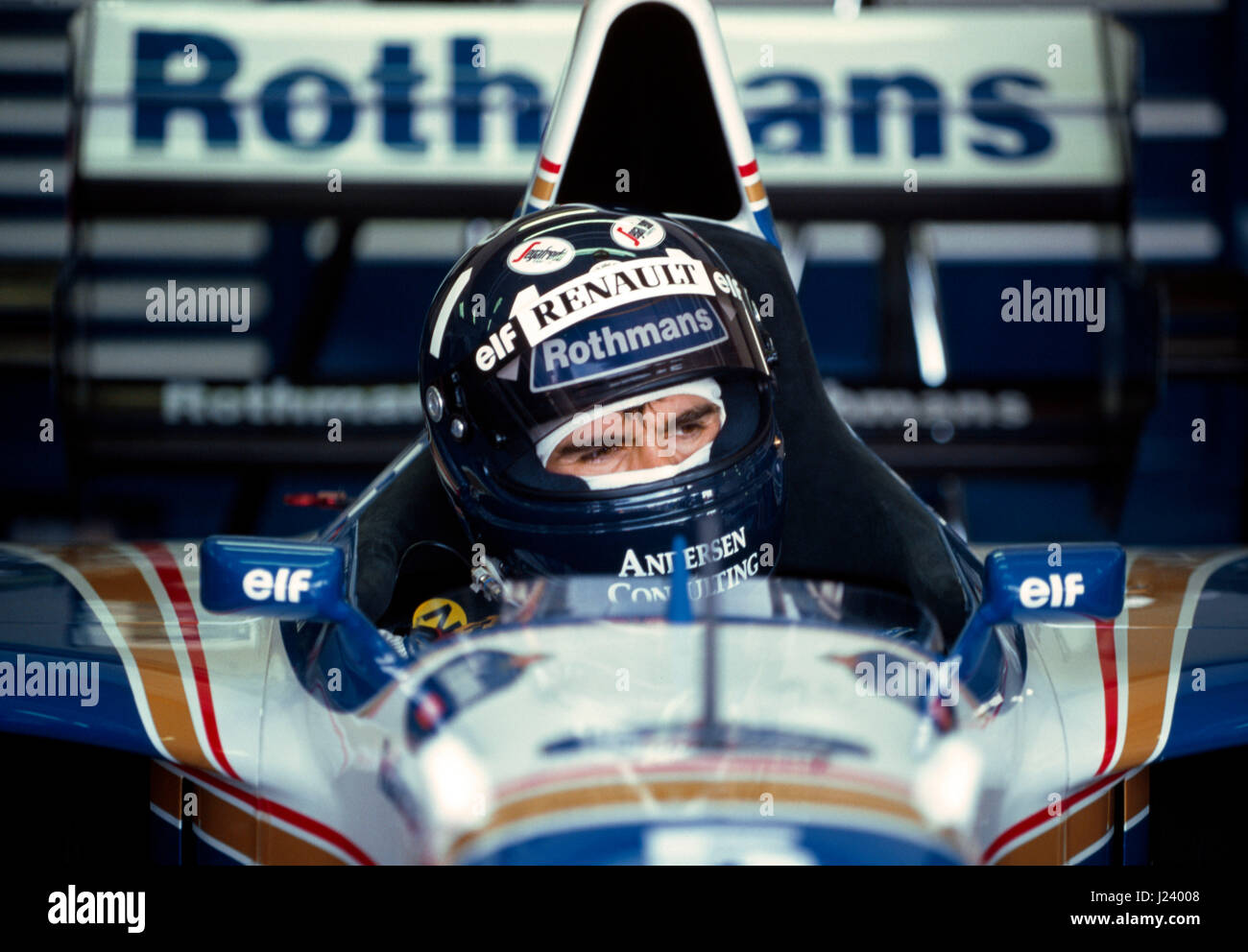 F1,Williams Renault, Damon Hill, Gp San Marin,Imola 1997 Stock Photo ...