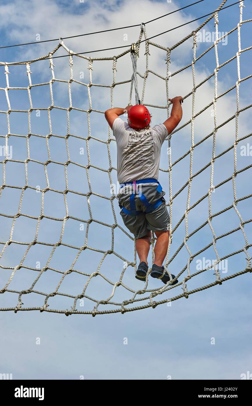 High Ropes Adventure Program Stock Photo - Alamy