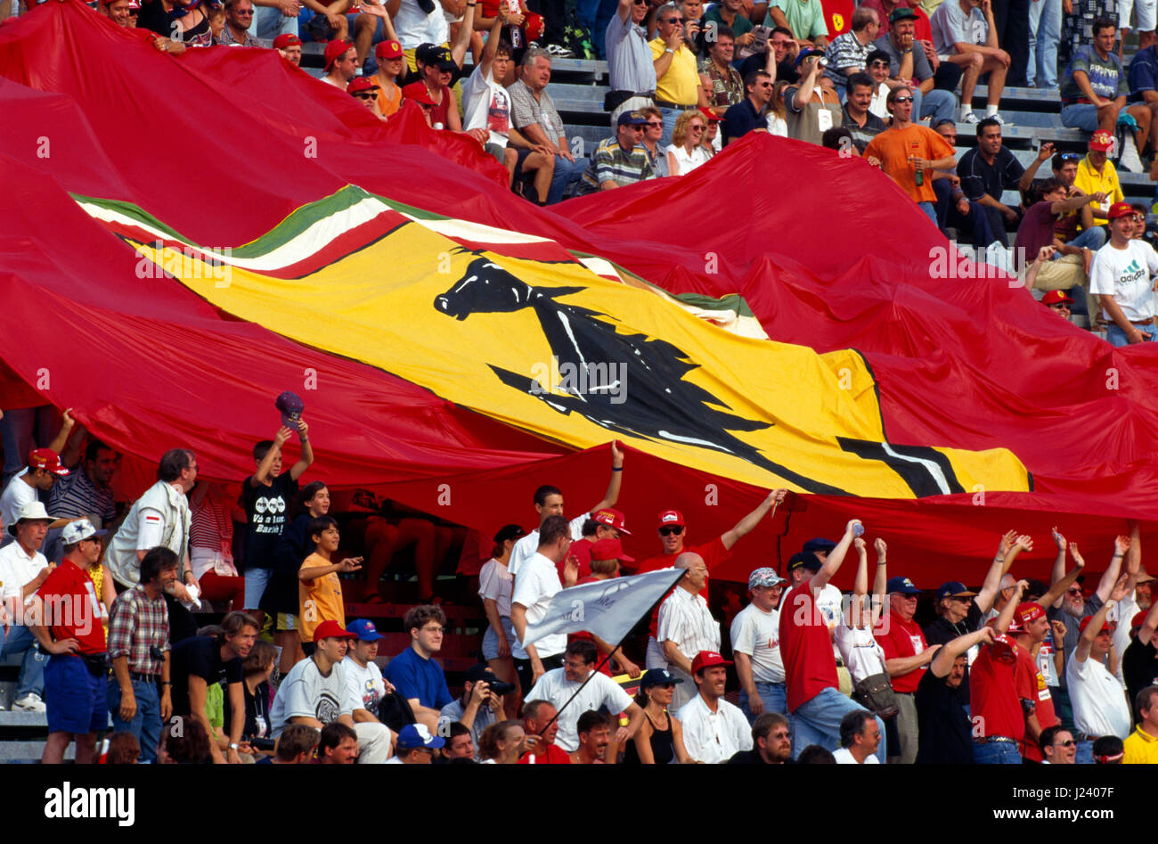 Italian grand prix monza ferrari fans hi-res stock photography and ...
