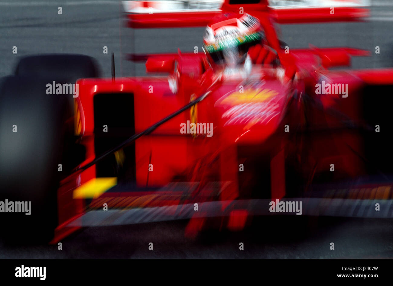 F1, Ferrari, Eddie Irvine,Belgium GP, Spa, 1997 Stock Photo - Alamy