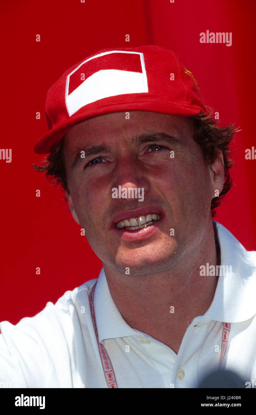 F1, Ferrari, Eddie Irvine, British GP,Silverstone 1996 Stock Photo - Alamy