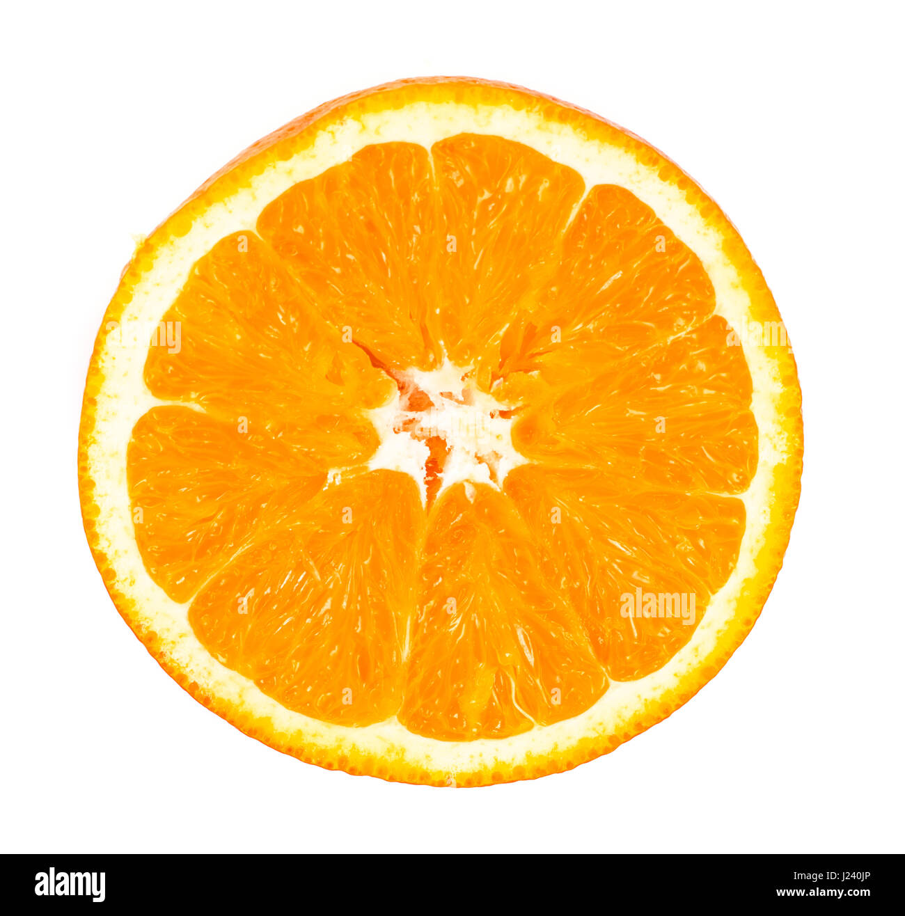 Half of orange isolated on white background. Studio Photo Stock Photo ...