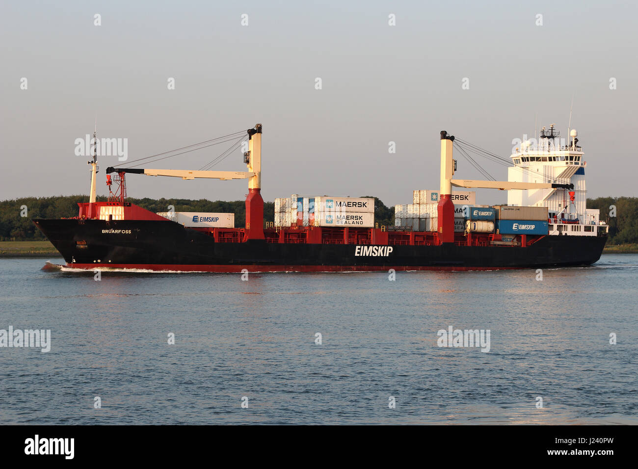 Container ship BRUARFOSS outbound Rotterdam. Eimskip is the oldest and ...