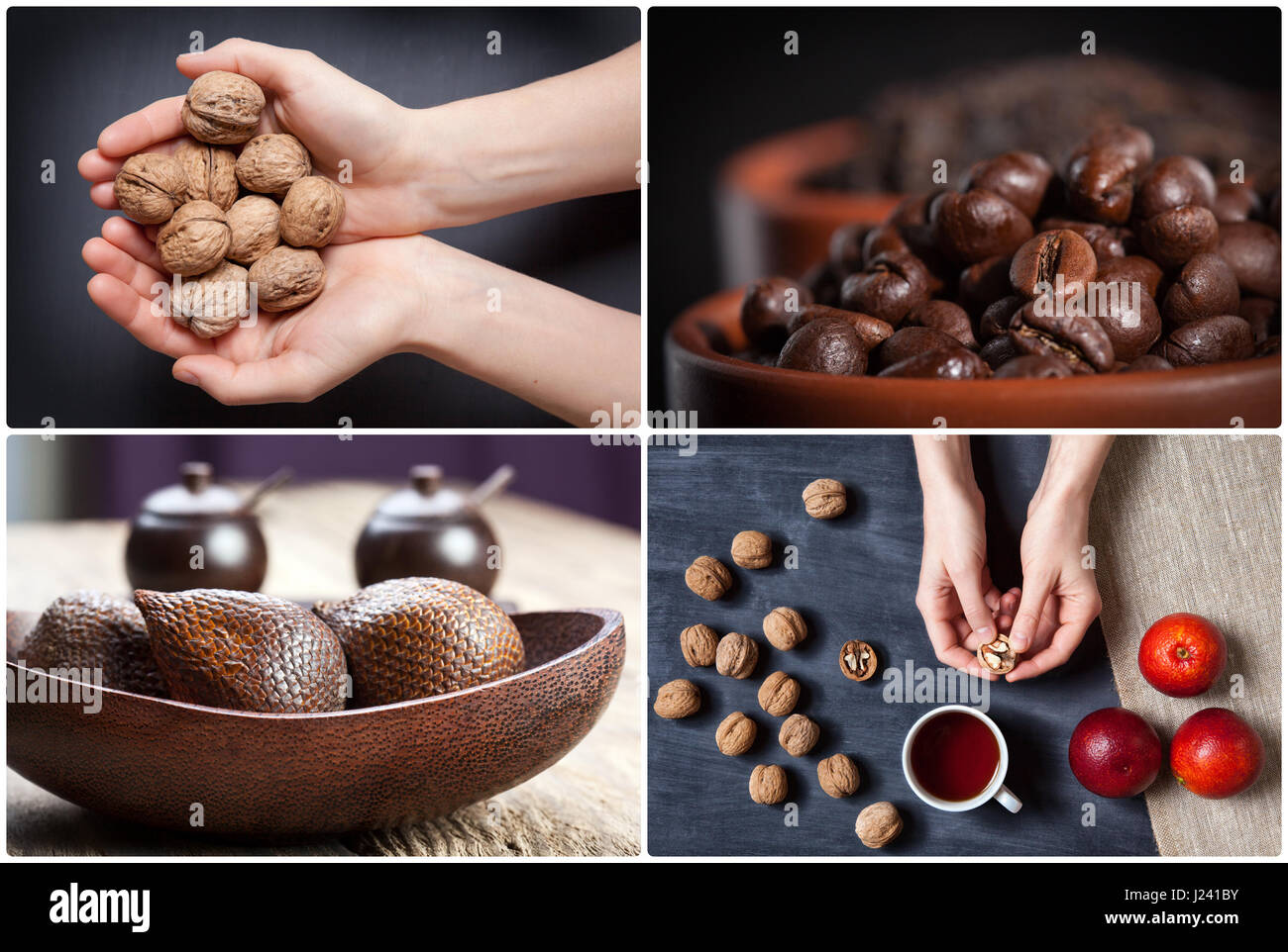 Coffee and nuts Stock Photo - Alamy