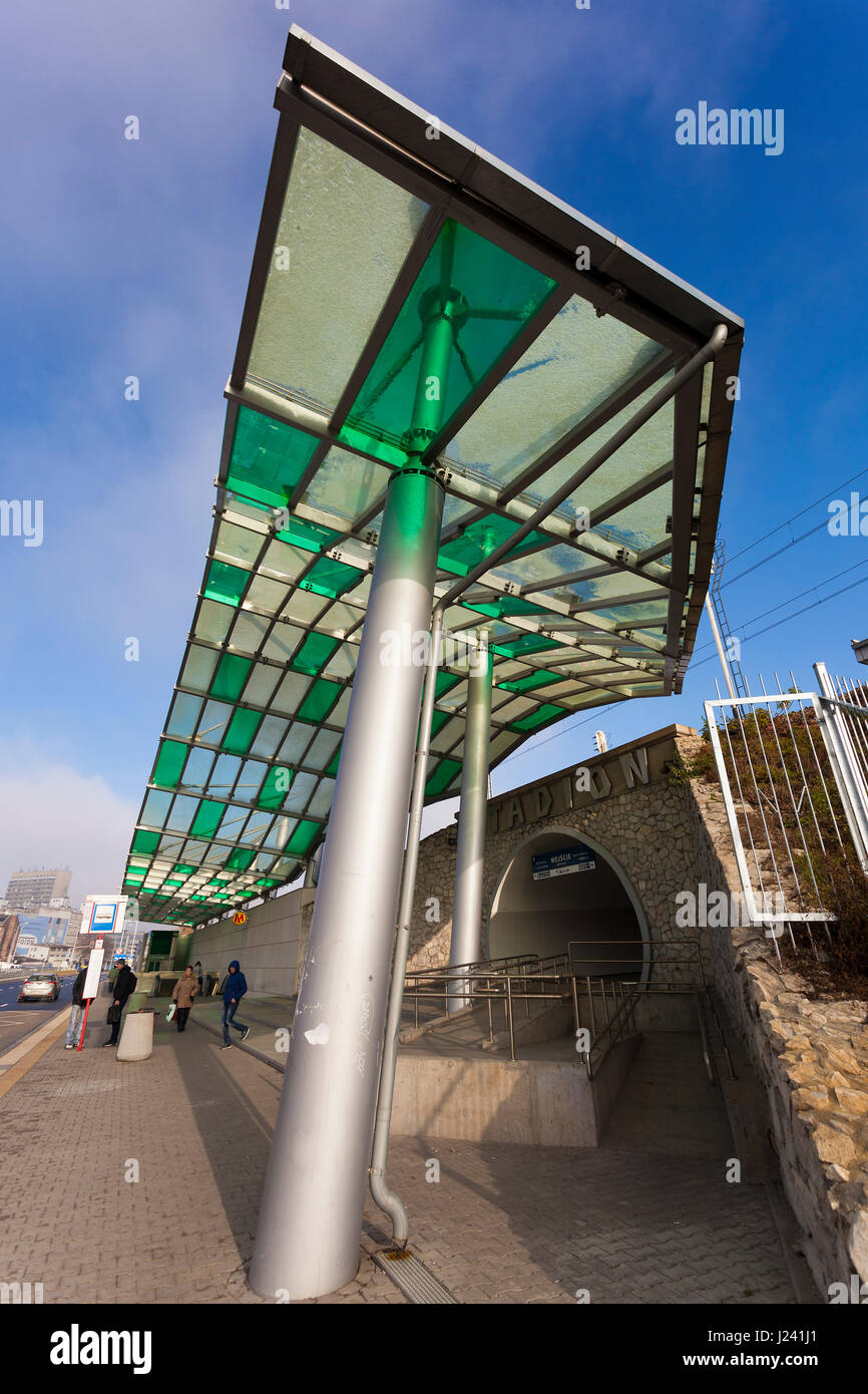 Metro line 2, Stadion Narodowy station, Warsaw, Poland Stock Photo - Alamy