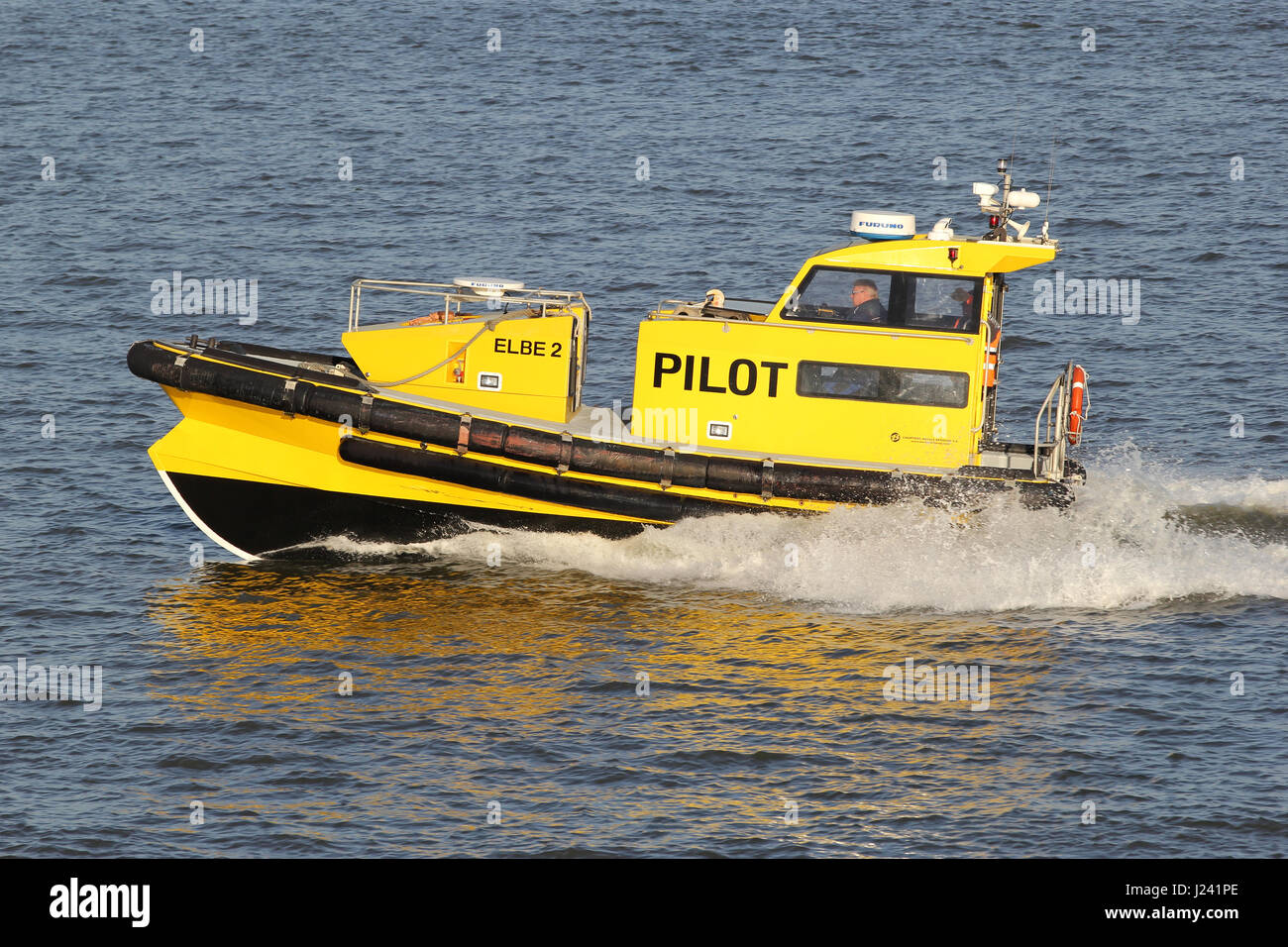 pilot tender ELBE 2 on the river Elbe Stock Photo - Alamy