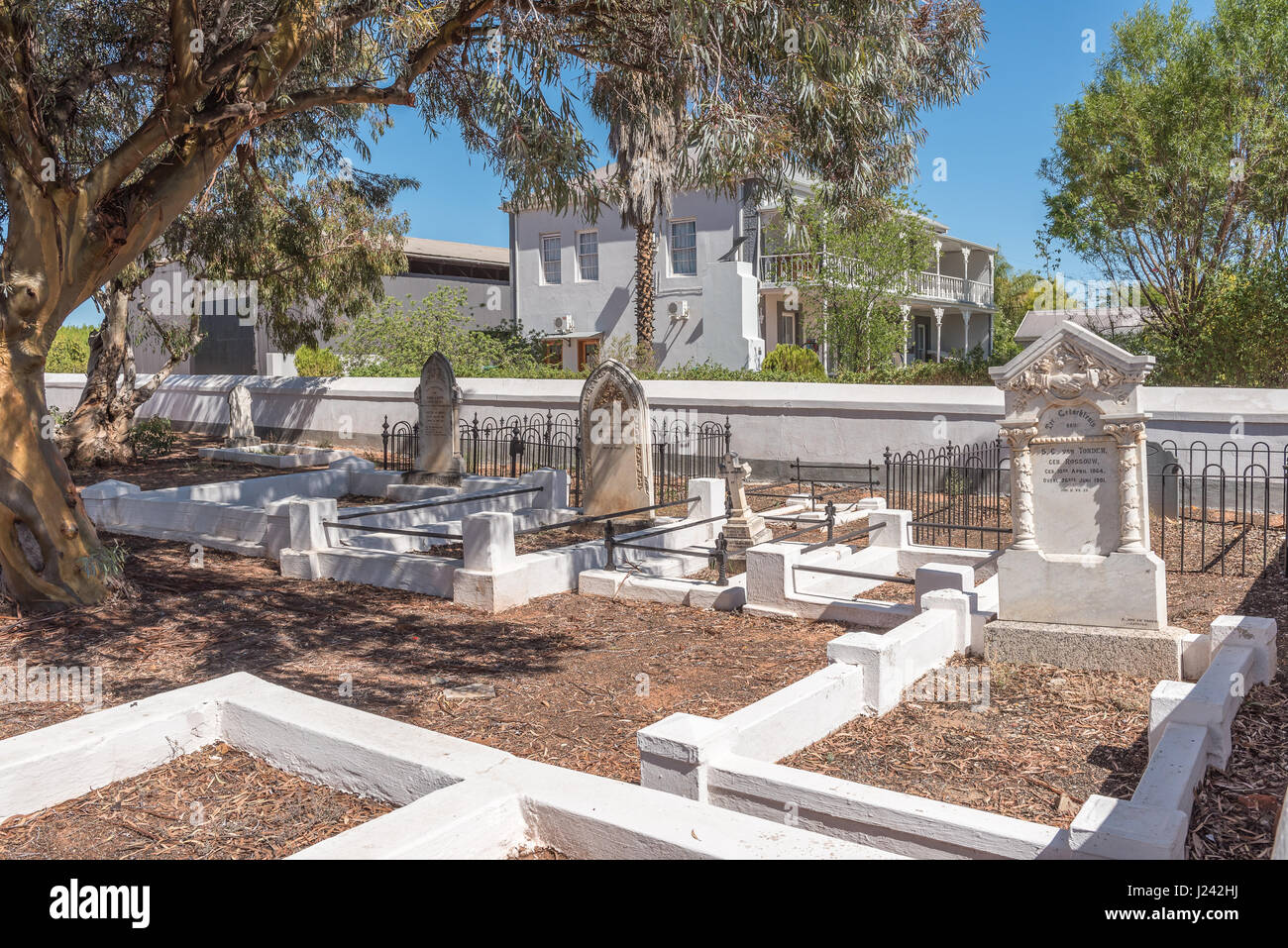 LADISMITH, SOUTH AFRICA - MARCH 25, 2017: Historic graves at the old ...