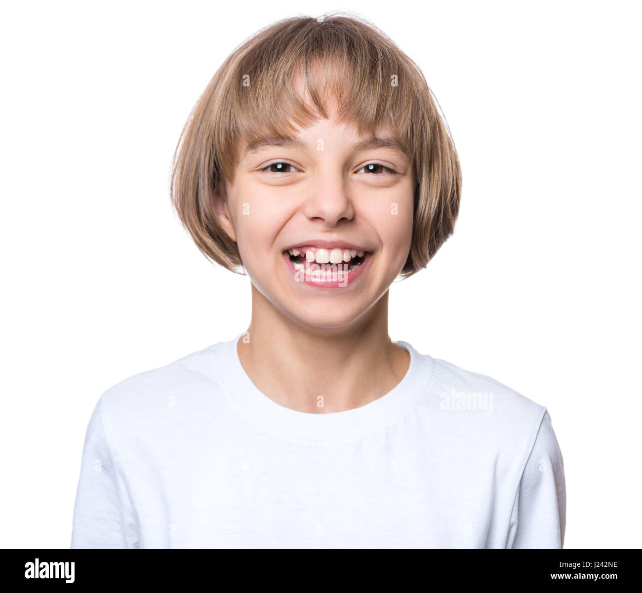 Girl in white background hi-res stock photography and images - Alamy