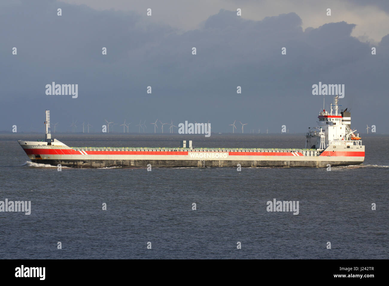 LAGANBORG on the river Elbe. Wagenborg is an international shipping ...