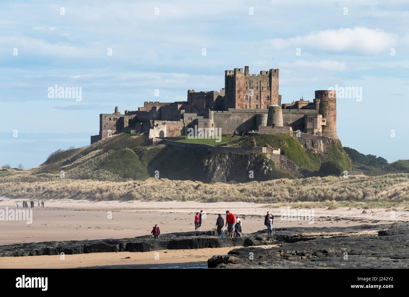 Bamburgh Castle Northumberland, England, Great Britain, UK Stock Photo ...