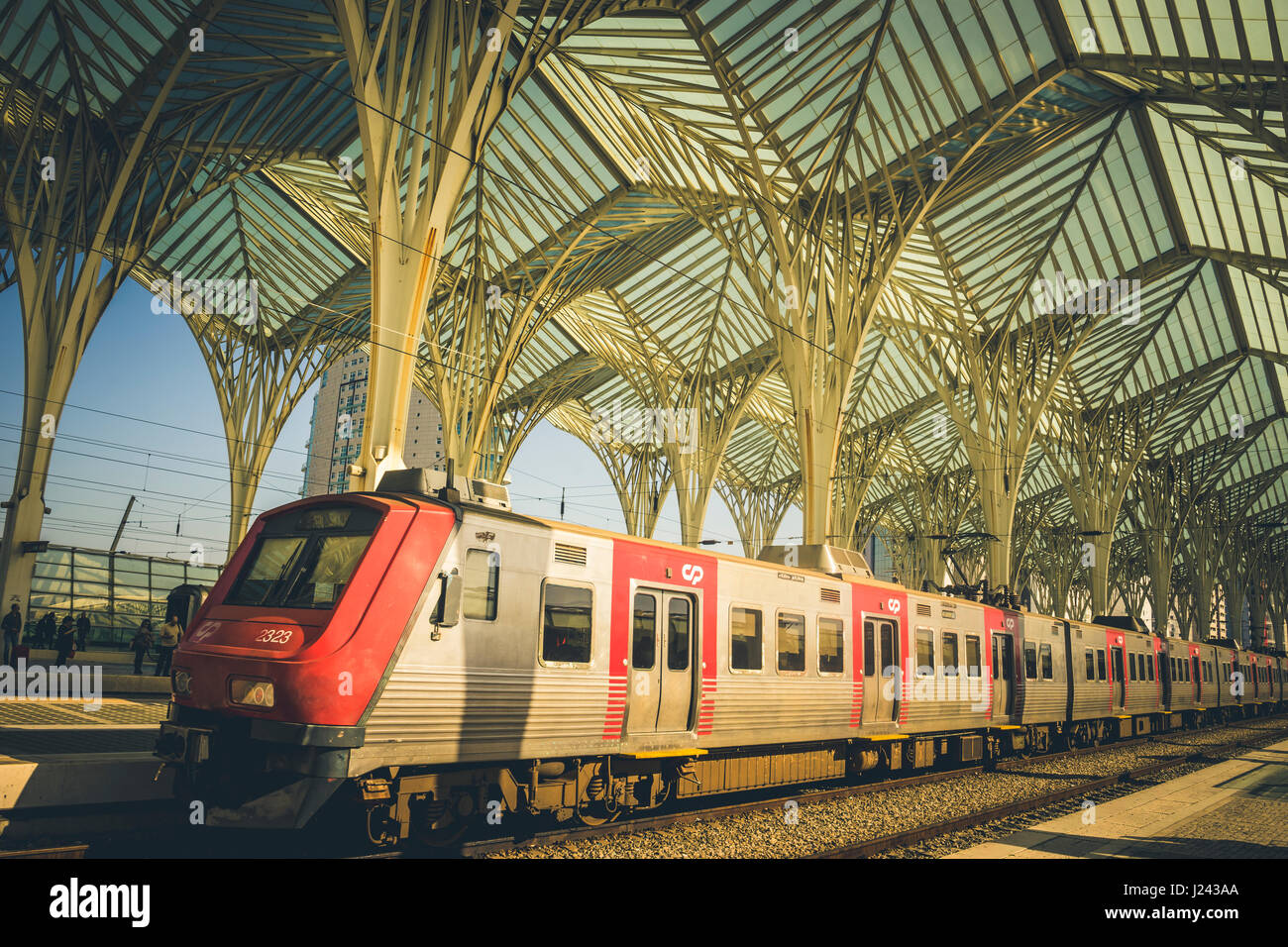 Oriente Station, Lisbon, Portugal - interchange of metro, rail and bus ...