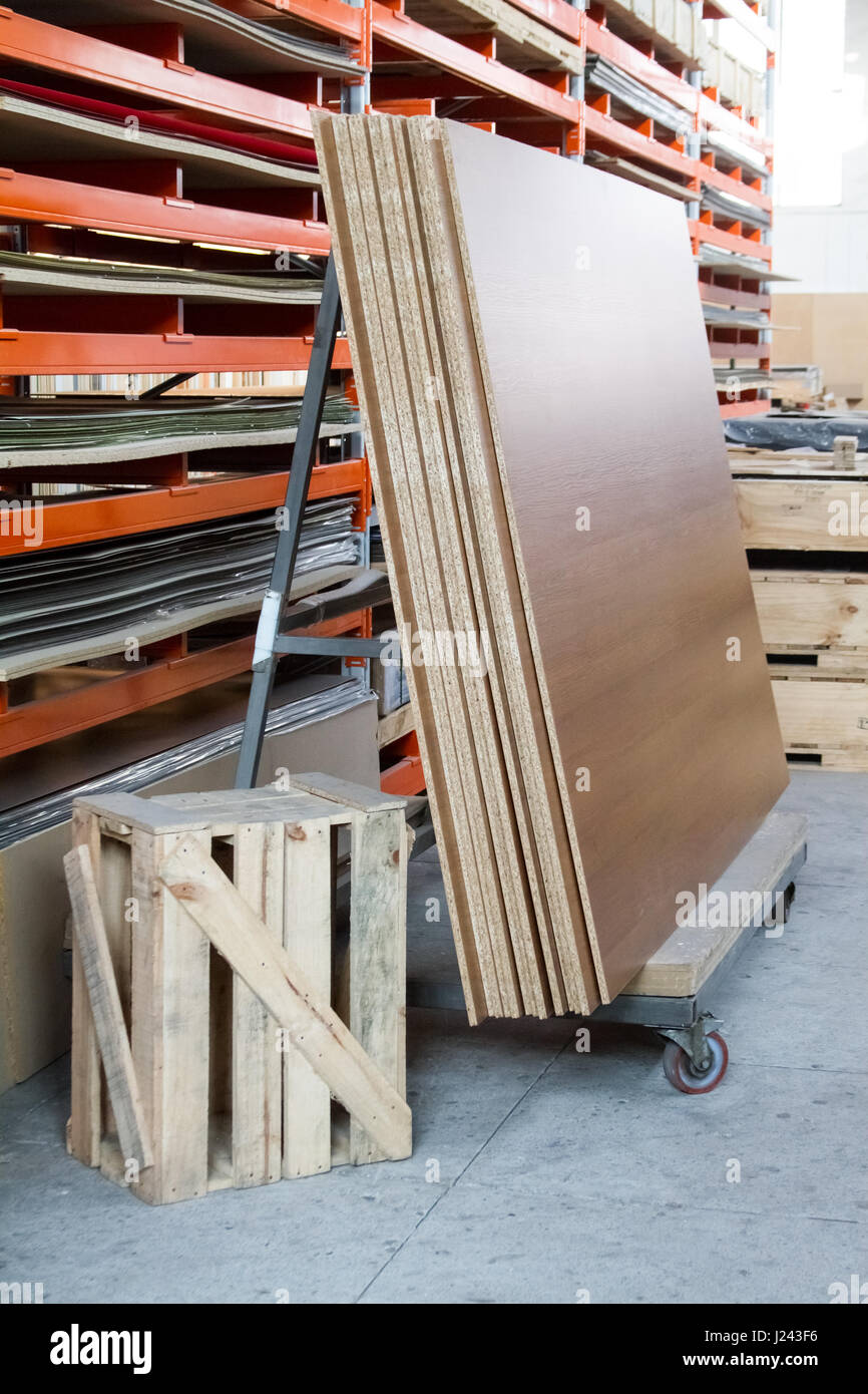 MDF, PARTICLE BOARD. Wood panels of different thicknesses and colors ...