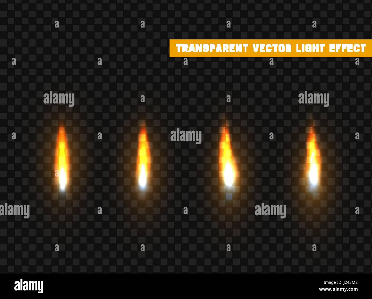Torch flame realistic fire realistic Stock Vector Images - Alamy