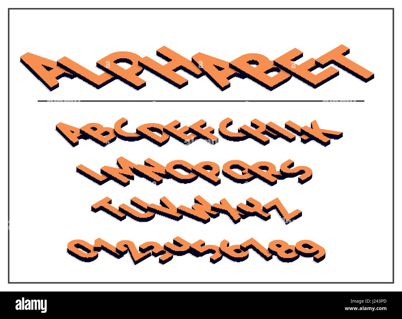 Alphabet letter. Font and abc letters print typography vector ...