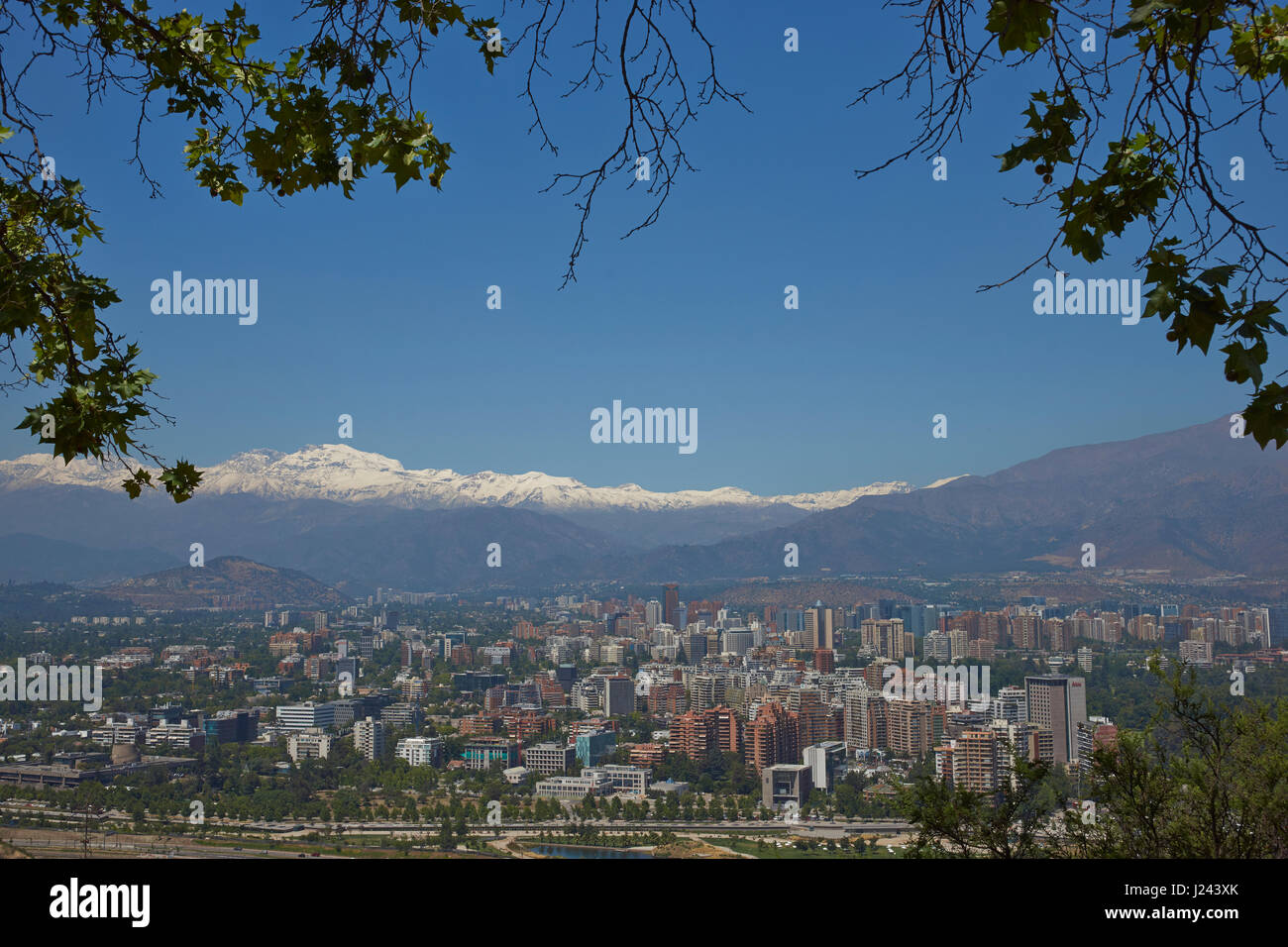 Panorama santiago andes mountains santiago chile hi-res stock ...