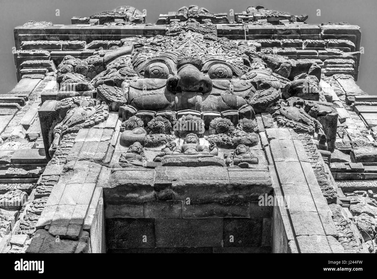Head of Kala carved on top of Candi Siwa (Shiva Temple) in Prambanan ...