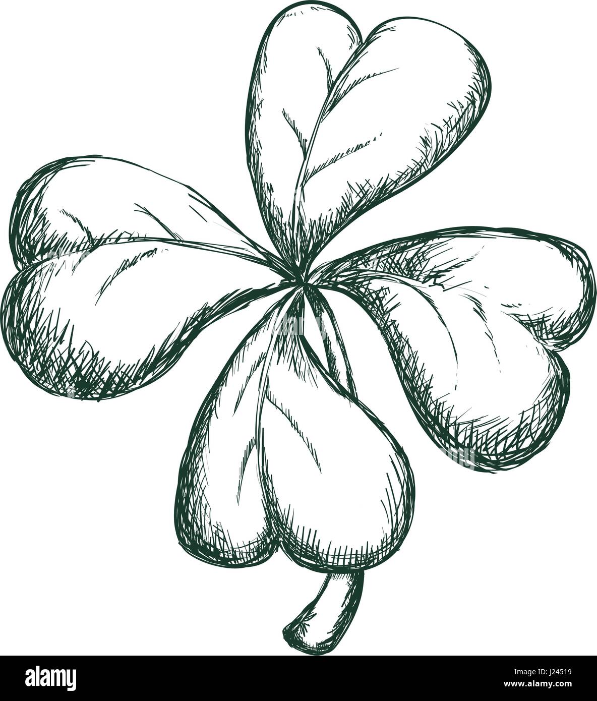 Clover lucky leaf Stock Vector Image & Art - Alamy