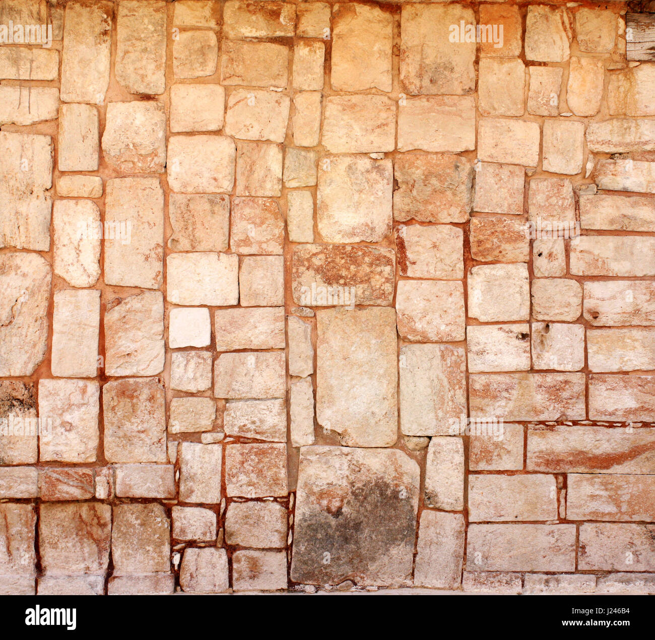 Ancient wall of stone blocks in Uxmal, Yucatan, Mexico Stock Photo - Alamy