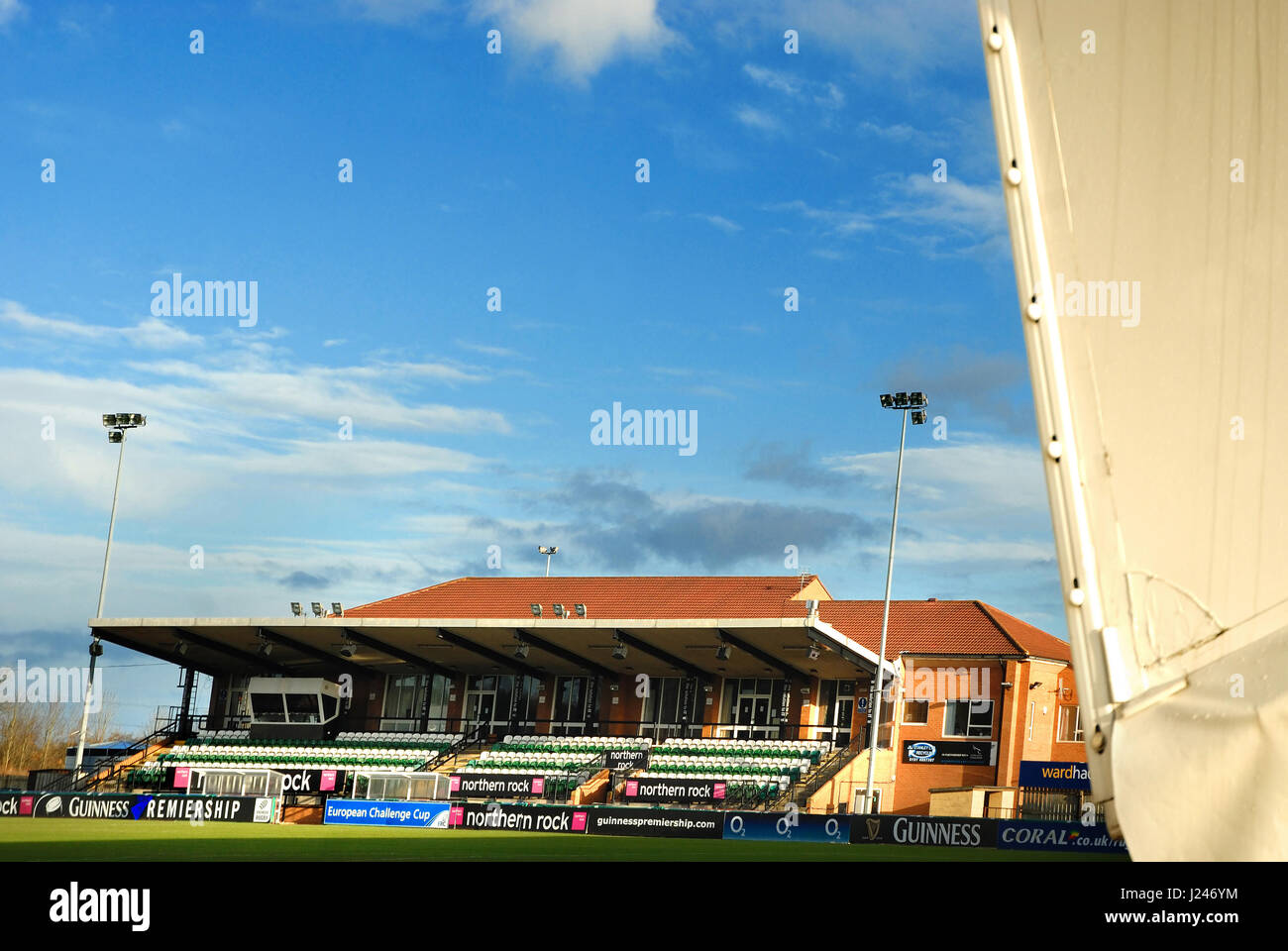 Newcastle Falcons rugby stadium, Kingston Park Stock Photo - Alamy