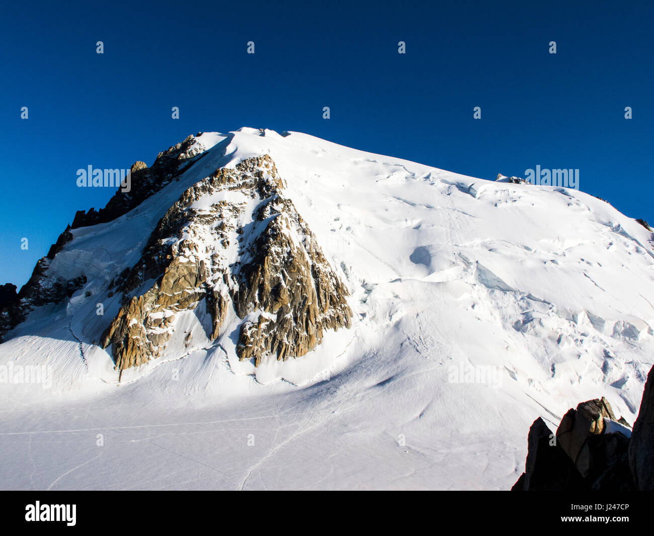Snowed alpine landscape in the Mont Blanc massif Stock Photo - Alamy