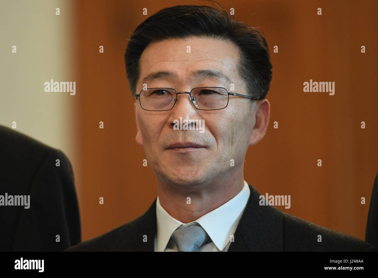Berlin, Germany. 24th Apr, 2017. Pak Nam Yong, the new North Korean ...