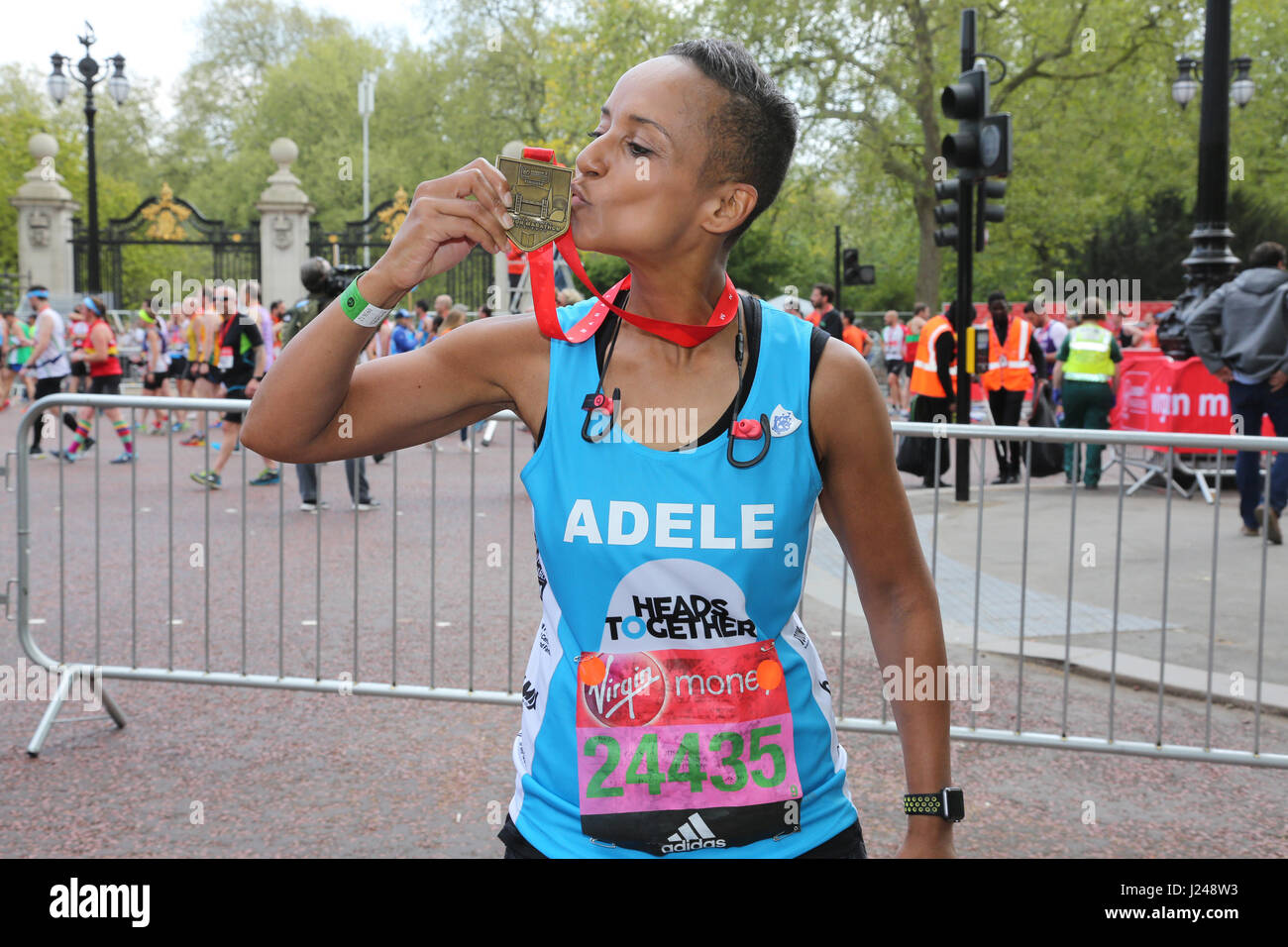 Celebrities finishing the London Marathon 2017 Stock Photo - Alamy