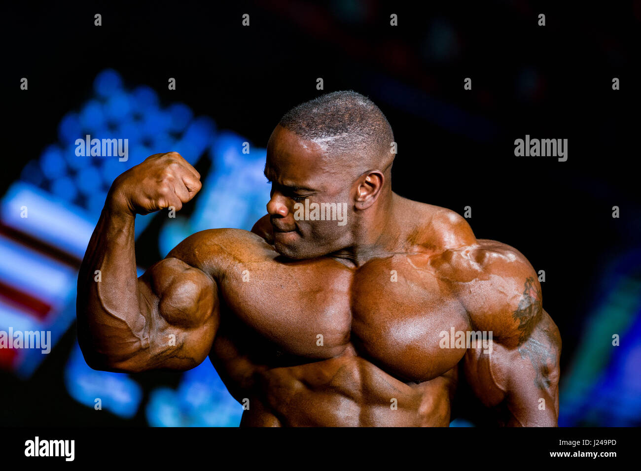 Sao Paulo, Sao Paulo, Brazil. 22nd Apr, 2017. Bodybuilders participate ...