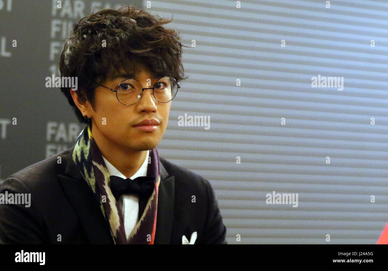 Udine, Italy. 24th Apr, 2017. Japanese actor Takumi Saitoh attends ...