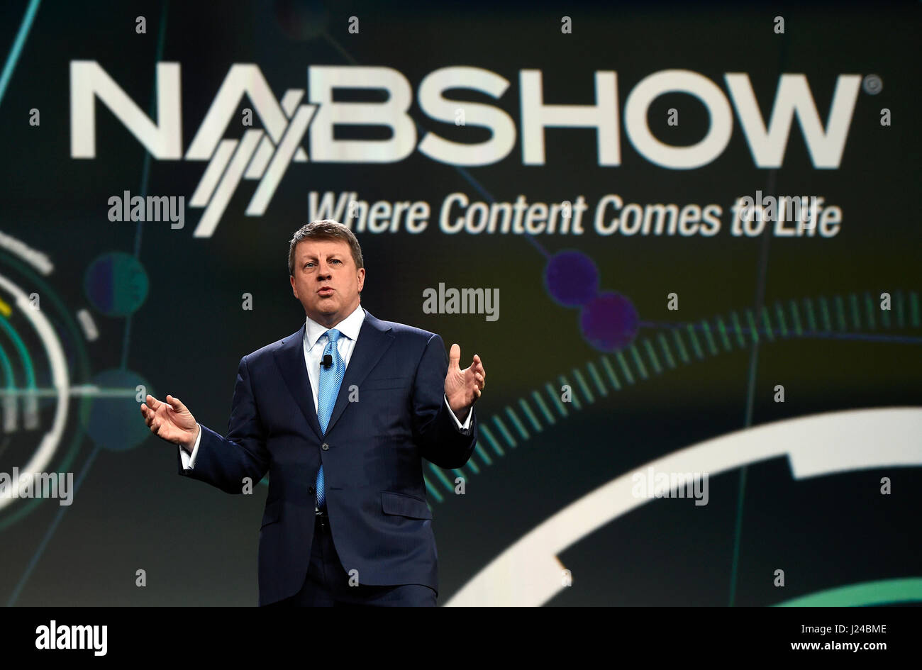 Las Vegas, Nevada, USA. 24th Apr, 2017. Tegna Media President and NAB ...