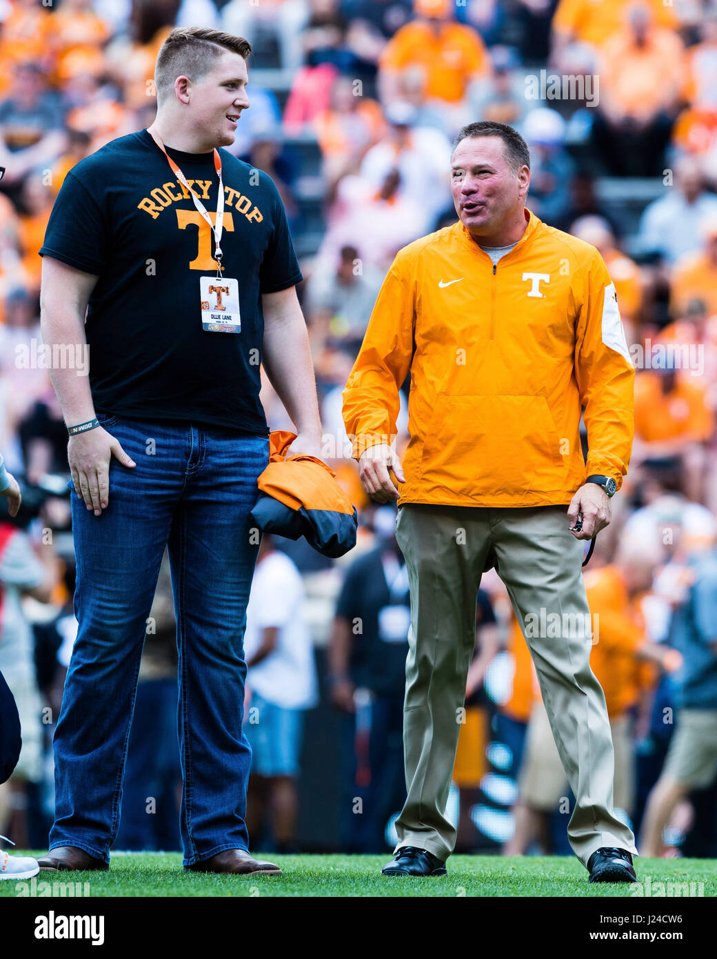 April 22, 2017: head coach Butch Jones of the Tennessee Volunteers ...
