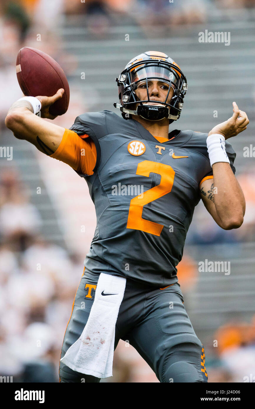 April 22, 2017: Jarrett Guarantano #2 of the Tennessee Volunteers ...