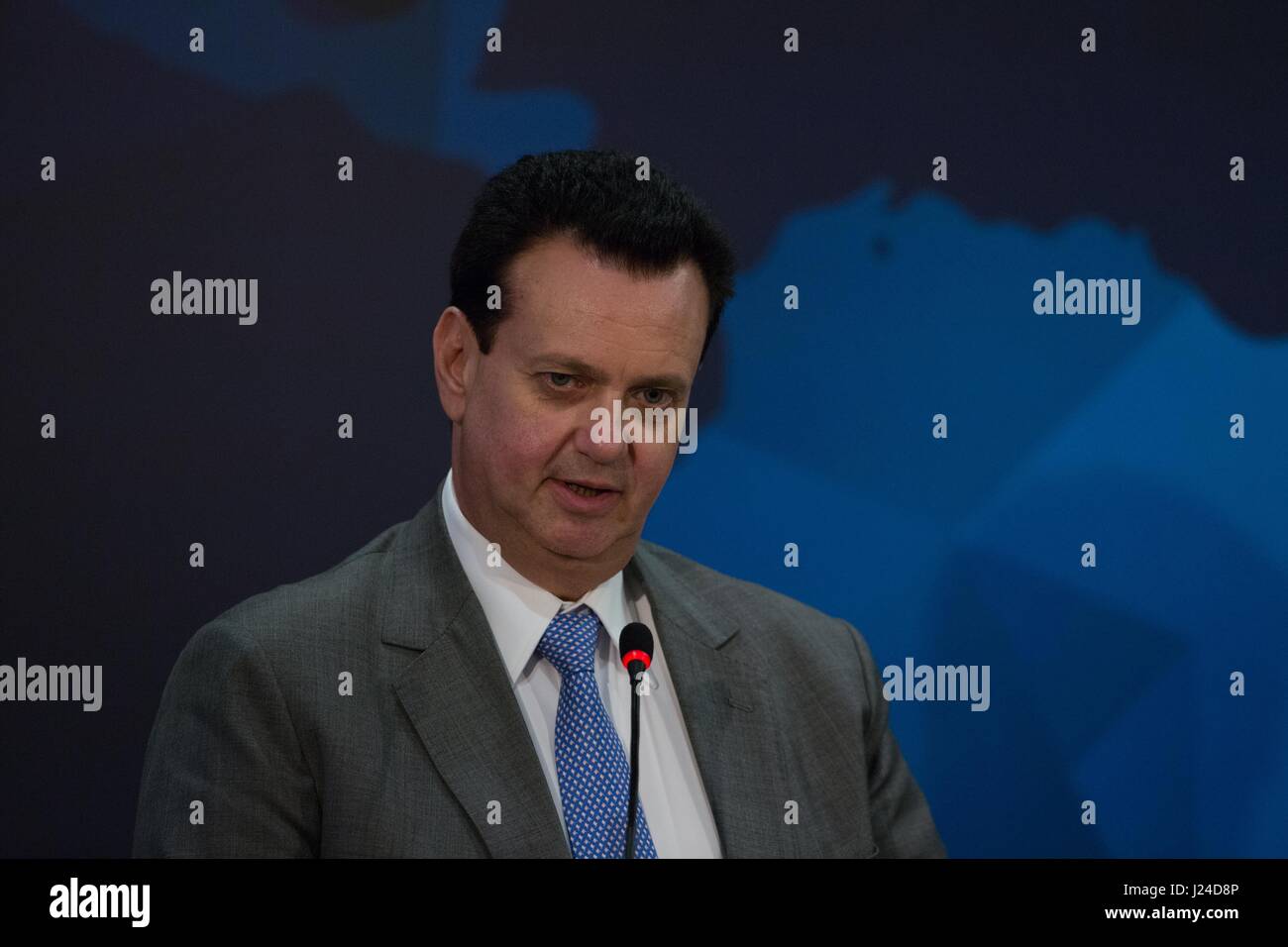 Sao Paulo, Sao Paulo, Brazil. 24th Apr, 2017. GILBERTO KASSAB Minister ...