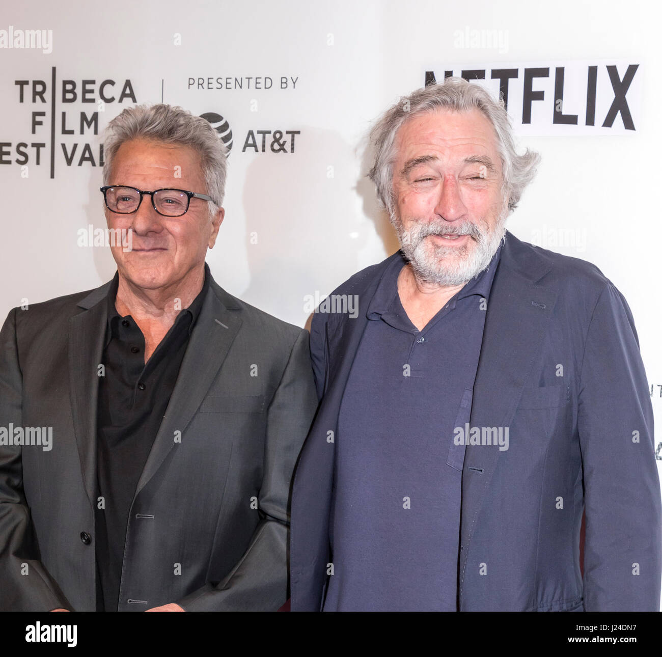 New York, USA. 24th April, 2017. Actors Dustin Hoffman and Robert De ...
