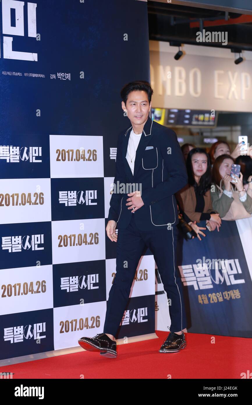 Seoul, Korea. 24th Apr, 2017. Sae Ron Kim, B1A4, Jung jae Lee, Hyo rin ...