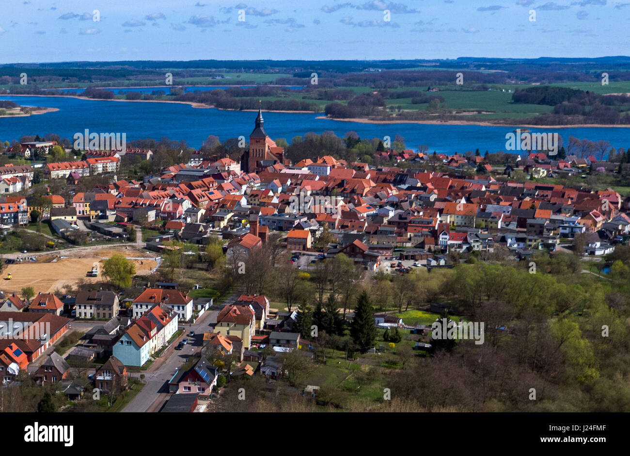 Sternberg, Germany. 6th Apr, 2017. View of the town of Sternberg ...