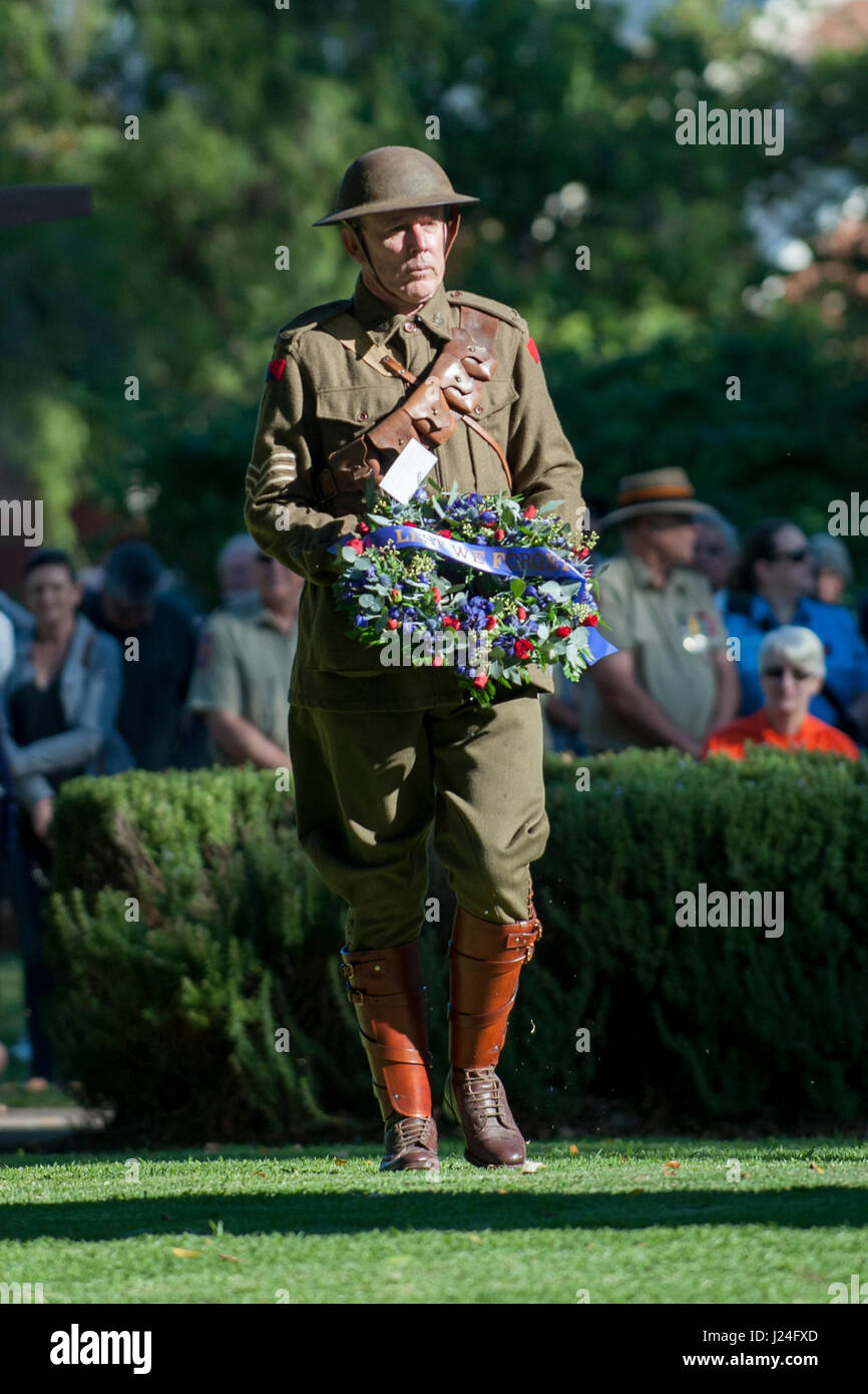 Guildford, Perth, Western Australia, Australia. 25th April, 2017. Man ...