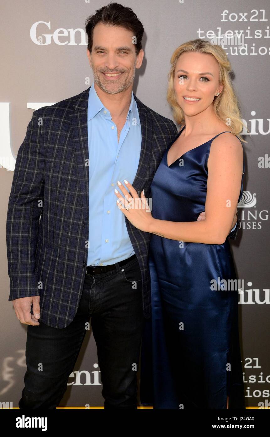 Los Angeles, CA, USA. 24th Apr, 2017. Johnathon Schaech, Wife at arrivals for National ...