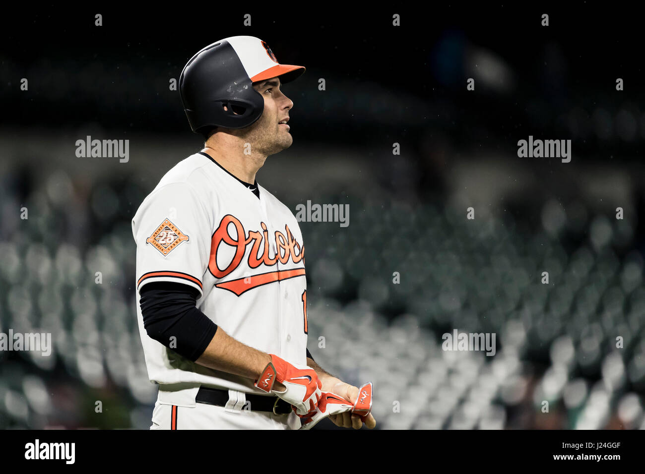 Baltimore, Maryland, USA. 24th Apr, 2017. Baltimore Orioles right ...