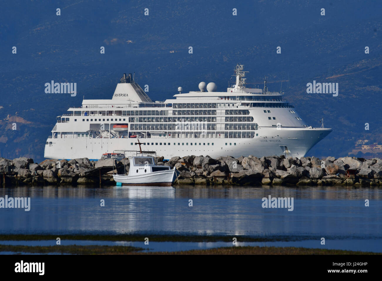 Nafplion, Grc. 25th Apr, 2017. Silver Whisper cruise ship cruiser ...
